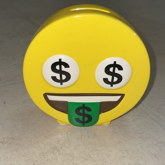 Emoji | Office | Emojinwt Yellow Circular Money Emoji Face Bank | Poshmark